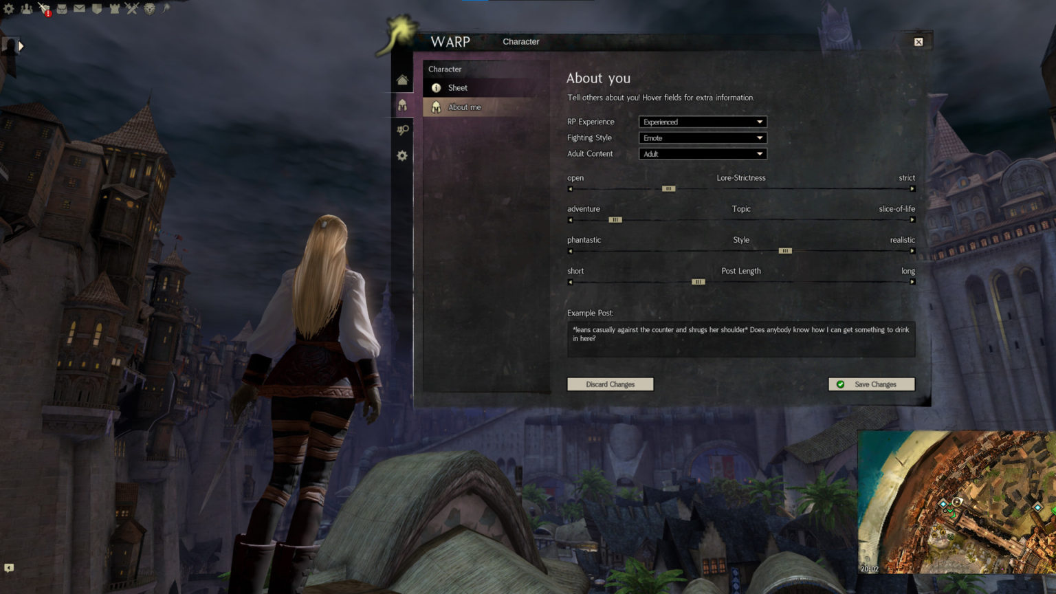 WARP – The Roleplaying Overlay for Guild Wars 2